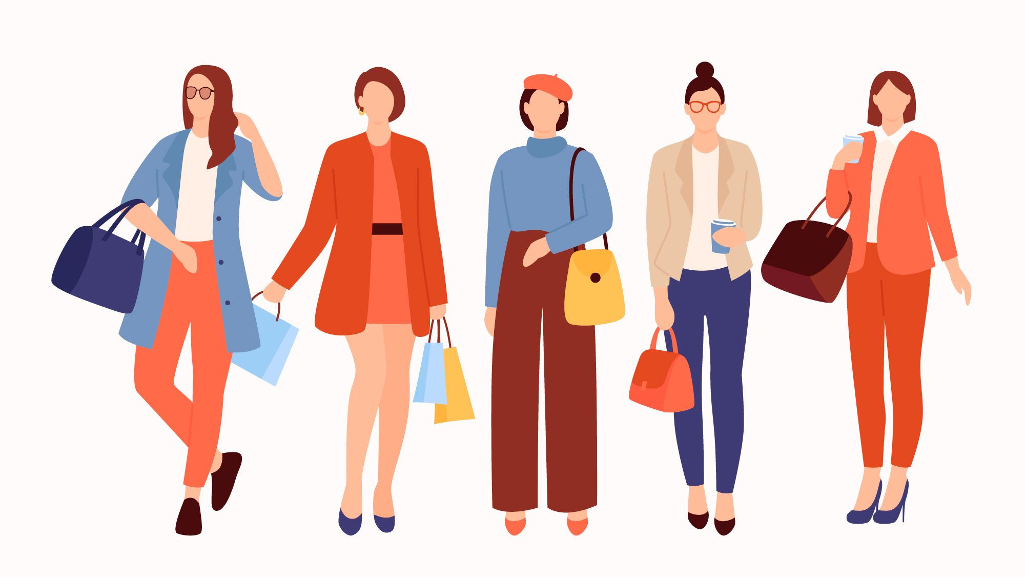 女性圖像插圖：四種令人讚嘆的時尚風格 - ACworks官方網站